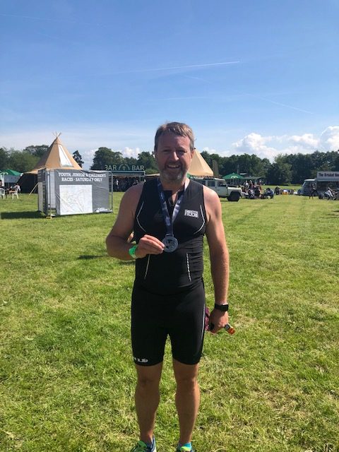 Steve Rastall IG CloudOps MD, successfully completes Cholmondeley Triathlon